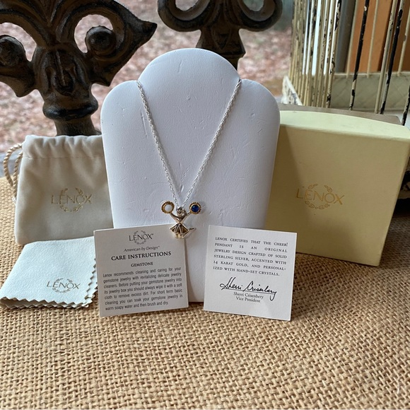 Lenox | Jewelry | Lenox Sterling Silver Gold Accented Cheerleader ...